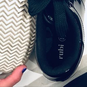 rubi | Shoes | Retro 9s Vibes Black Patent Leather Sneakers Sz 7 | Poshmark